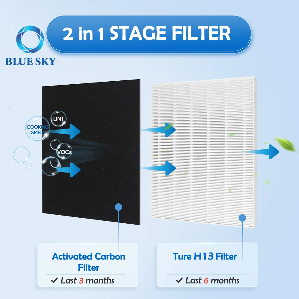 H13 True HEPA D4 Air Carbon Filter Compatible with Winix D480 Air ...