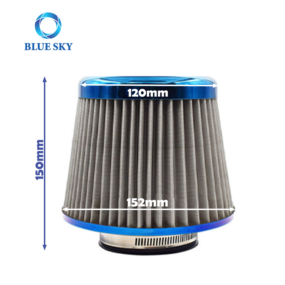 Customized 76mm 3inch Modified Intake High Flow Car Mushroom Head Blue ...