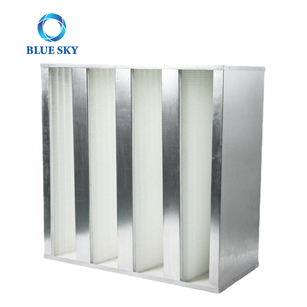 High Efficiency Box H13 H14 HEPA Metal Aluminum Frame HVAC Air Filter ...