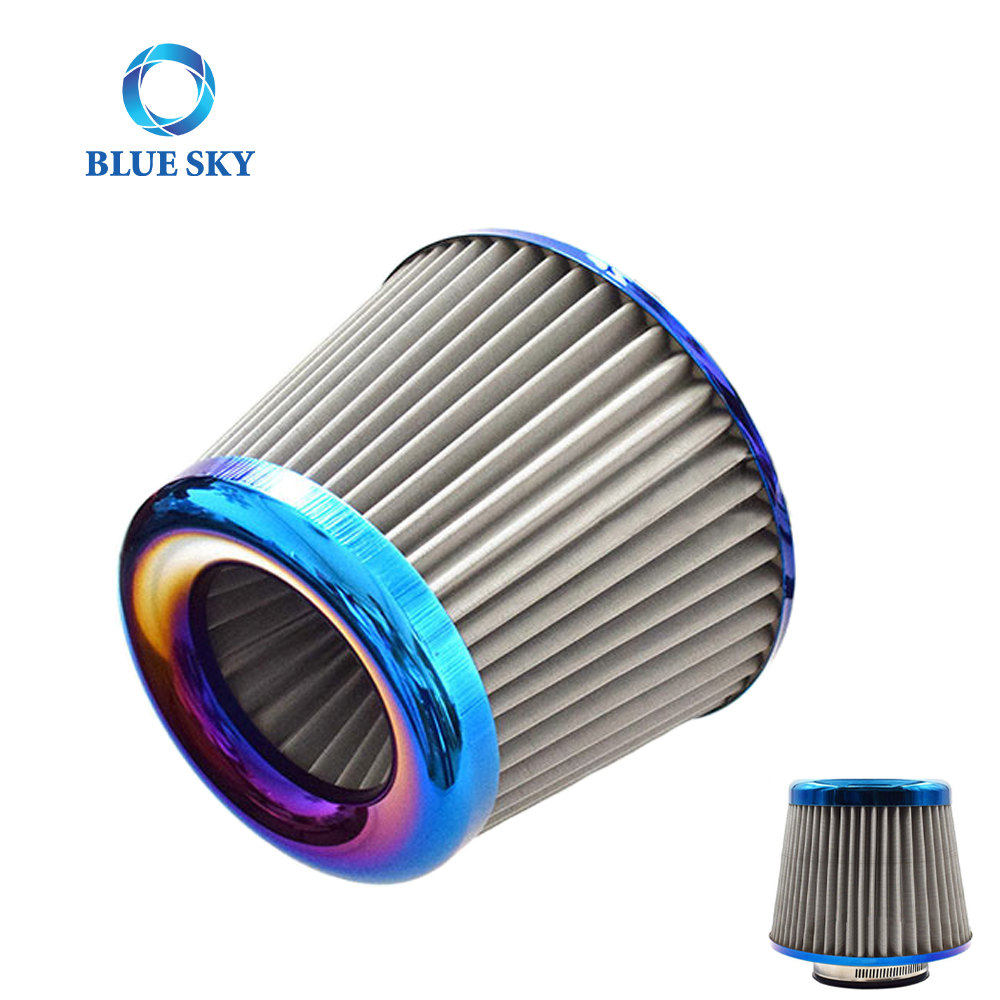 Customized 76mm 3inch Modified Intake High Flow Car Mushroom Head Blue ...