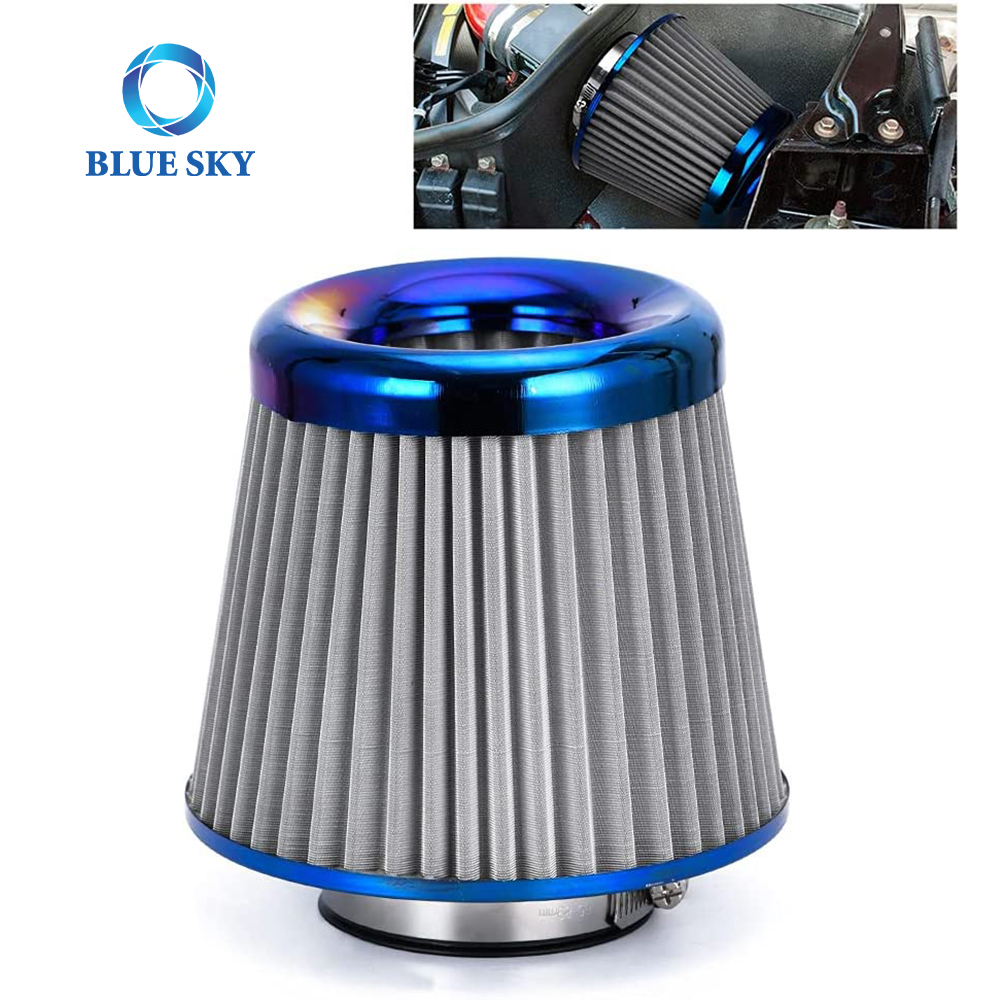 Customized 76mm 3inch Modified Intake High Flow Car Mushroom Head Blue ...